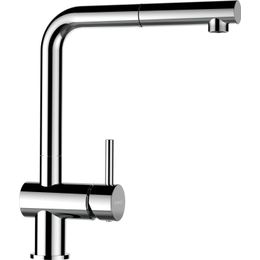 K&uuml;chenarmatur Schock "Epos", silber (chrome), B:21,5cm H:31cm &Oslash;:5cm, Messing, Armaturen