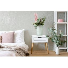 Vliestapete marburg "Serene Stripes", wei&szlig;, B:0,53m L:10,05m, Vlies, Tapeten, moderne Tapete f&uuml;r Wohnzimmer Schlafzimmer K&uuml;che