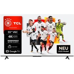 TCL LED-Fernseher "55V6C", Energieeffizienz: E (A-G), schwarz, 55 &Prime;, Fernseher, 4K HDR, Multi-HDR, Dolby Vision, Game Master, Smart TV, Apple TV, Topseller