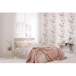Vliestapete marburg "Nature's Palette", rosa, B:0,53m L:10,05m, Vlies, Tapeten, moderne Tapete f&uuml;r Wohnzimmer Schlafzimmer K&uuml;che