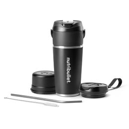 NUTRIBULLET Smoothie-Maker "Flip NBP016B - Smoothie Mixer to go, Akku, isoliert, 575ml, Schwarz", schwarz, B:10,5cm H:26,5cm T:13,5cm, Zerkleinerer, Kabellos mixen, wiederaufladbar, isoliert, f&uuml;r Eis + gefrorene Fr&uuml;chte