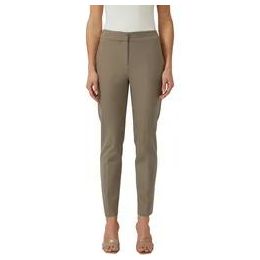 Stoffhose s.Oliver BLACK LABEL, Damen, Gr. 42, N-Gr, schwarz beige, Web, Obermaterial: 62% Polyester, 33% Viskose, 5% Elasthan, meliert, unifarben, regular fit lang, Hosen Stoffhose, mit Taschen