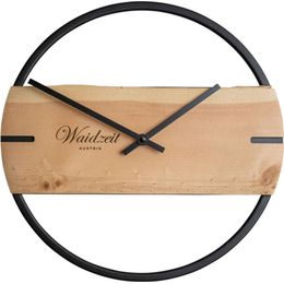 Wanduhr CHRISTOFFEL "Novum", beige (zirbe), H:3cm, Wanduhren, Wanduhr