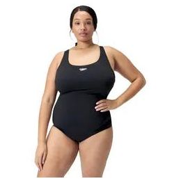 Badeanzug Speedo "Womens Endurance+ Medalist (+)", Damen, Gr. 50, N-Gr, schwarz, Obermaterial: 100% Polyester, Badeanz&uuml;ge Badeanzug, klassischer Schnitt, f&uuml;r Bewegungsfreiheit beim Training