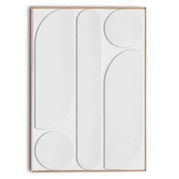 Wandbild Reinders "Wei&szlig;es abstraktes", wei&szlig; (farbe bild(er): wei&szlig;), B:70cm H:100cm T:3cm, Bilder, Schlafzimmer - Wei&szlig; - MDF - Abstrakt - 70x100 cm