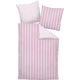 Wendebettw&auml;sche Janine "modernclassic 39028-28", rosa (kreideros&eacute;), B/L: 155cm x 200cm, 1 Stk., 1 Stk., Mako-Satin, B/L: 80cm x 80cm, Mako-Satin, Obermaterial: 100% Baumwolle, Bettw&auml;sche, Wendebettw&auml;sche, mit Rei&szlig;verschluss