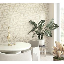 Vliestapete marburg "Artistic Allure", beige, B:0,53m L:10,05m, Vlies, Tapeten, moderne Tapete f&uuml;r Wohnzimmer Schlafzimmer K&uuml;che