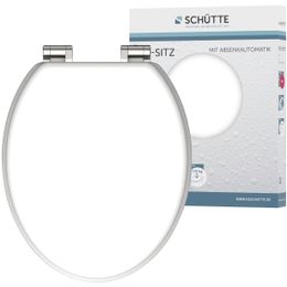 Sch&uuml;tte WC-Sitz SCH&Uuml;TTE "SPIRIT", wei&szlig;, B:375cm H:5,5cm L:43,5cm, MDF - Mitteldichte Holzfaserplatte, WC-Sitze, mit Absenkautomatik und MDF-Holzkern