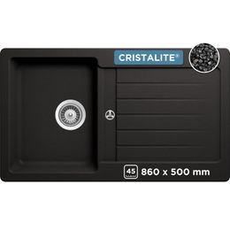 Granitsp&uuml;le Schock "Typos D-100", schwarz (nero), B:86cm H:30,9cm, Domogranit, K&uuml;chensp&uuml;len