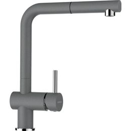 K&uuml;chenarmatur Schock "EPOS SB", grau (croma), B:21,5cm H:31cm &Oslash;:5cm, Messing, Armaturen, ausziehbarer Auslauf, R&uuml;ckflussverhinderer, Schwenkbereich 180