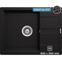 Granitsp&uuml;le Schock "Lucca Plus", schwarz, B:65cm H:30,4cm T:50cm, Domogranit, K&uuml;chensp&uuml;len