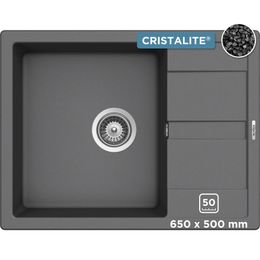 Granitsp&uuml;le Schock "Lucca Plus", grau, B:65cm H:30,4cm T:50cm, Domogranit, K&uuml;chensp&uuml;len