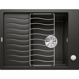 Granitsp&uuml;le Blanco "ELON 45 S", schwarz, B:50cm H:19cm T:65cm, Verbundwerkstoff, K&uuml;chensp&uuml;len, erh&auml;ltlich in mehreren Farben, inklusive gratis Edelstahl-Tropfgitter