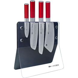 Spielbesteck Tanner "F. Dick Messer Set inkl. Messerblock", bunt, Spielgeschirr, KinderB:20,5cm H:23cm, Holz, Kunststoff, aus Holz, FSC - sch&uuml;tzt Wald, B:20,5cm H:23cm