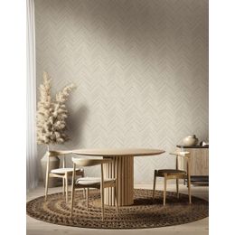 Vliestapete marburg "Tapete Timber Mood", beige (beige 1), B:0,53m H:0,01m L:10,05m, Vlies, Tapeten, moderne Vliestapete f&uuml;r Wohnzimmer Schlafzimmer K&uuml;che