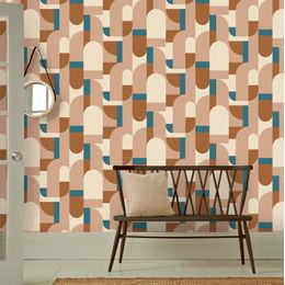 Vliestapete Sublime "Beau Geo", rosa, B:0,52m H:10m L:10m, Vlies, Tapeten, 10mx52cm (ca. 5m2)