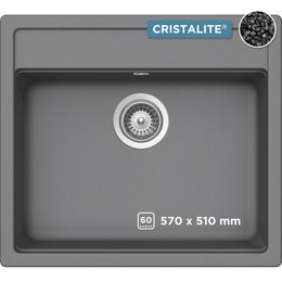 Granitsp&uuml;le Schock "Oslo", grau, B:57cm H:29cm T:51cm, Domogranit, K&uuml;chensp&uuml;len