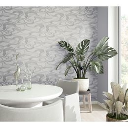 Vliestapete marburg "Artistic Allure", grau, B:0,53m L:10,05m, Vlies, Tapeten, moderne Tapete f&uuml;r Wohnzimmer Schlafzimmer K&uuml;che