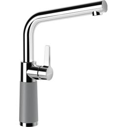 K&uuml;chenarmatur Schock "SC-540 FA", grau (croma), B:19,4cm H:32,3cm &Oslash;:5,2cm, Messing, Armaturen, Festauslauf, Schwenkbereich 360