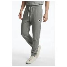 Jogginghose Converse "CHUCK PATCH JOGGER", Herren, Gr. XL, N-Gr, grau (vintage grau heather), Obermaterial: 80% Baumwolle, 20% Polyester, Hosen Jogginghose, sportlicher Stil, pflegeleicht, bequeme Passform