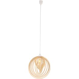 N&auml;ve N&Auml;VE Pendelleuchte "Armella", beige (natur), 1, &Oslash; 40cm H: 145cm, 1 Stk., Leuchten, Holz hellbraun, exkl. 1x E27 max. 40 W, H: ca. 145cm / D: ca. 40cm, Pendelleuchte