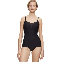 BH-Hemd Triumph "Shape Smart Bra-Shirt", Damen, Gr. 4, N-Gr, schwarz, Microtouch, Obermaterial: 62% Polyamid, 26% Elasthan, 12% Polyester, unifarben, BHs BH-Hemd, gl&auml;ttend, ohne B&uuml;gel, tiefer V-Ausschnitt mit Mesh-Details