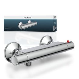 Sch&uuml;tte Duscharmatur SCH&Uuml;TTE "Vigo", grau (chromfarben), B:26cm H:3,5cm T:7cm, Messing, Armaturen, mit Thermostat, Mischbatterie Dusche, Duschthermostat in Chrom