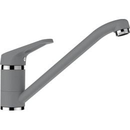 K&uuml;chenarmatur Schock "COSMO", grau, B:21,6cm H:16,8cm &Oslash;:4,9cm, Messing, Armaturen, Festauslauf, Wasserspar-Perlator, Schwenkbereich 360