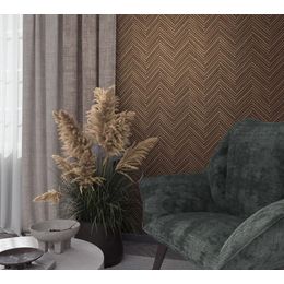 Vliestapete marburg "Tapete Timber Mood", braun (dunkelbraun), B:0,53m H:0,01m L:10,05m, Vlies, Tapeten, moderne Vliestapete f&uuml;r Wohnzimmer Schlafzimmer K&uuml;che