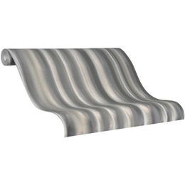 Gl&ouml;&ouml;ckler Vliestapete GL&Ouml;&Ouml;CKLER, silber (schwarz, silber), B:0,7m L:10,05m, Vlies, Tapeten, moderne Tapete f&uuml;r Wohnzimmer Schlafzimmer K&uuml;che
