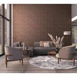 Vliestapete marburg "Tapete Geo Vibe", braun, B:0,53m H:0,01m L:10,05m, Vlies, Tapeten, moderne Vliestapete f&uuml;r Wohnzimmer Schlafzimmer K&uuml;che