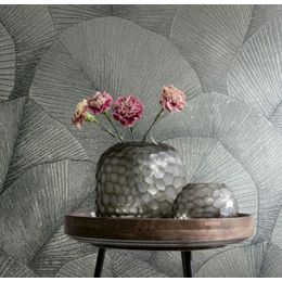 Vliestapete marburg "Blissful Botanics", silber, B:0,53m L:10,05m, Vlies, Tapeten, moderne Tapete f&uuml;r Wohnzimmer Schlafzimmer K&uuml;che