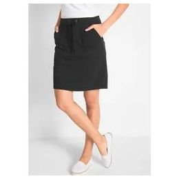 Bleistiftrock bonprix, Damen, Gr. 36/38 (S), schwarz, Web, Obermaterial: 95% Baumwolle, 5% Elasthan, gerade kniefrei, R&ouml;cke Bleistiftrock, aus weichem Sweatmaterial, mit Stretch-Anteil, Bleistift-Schnitt