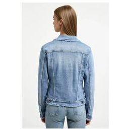 Frieda & Freddies New York Jeansjacke FRIEDA & FREDDIES "Denim Jacket / Petty with F-Badge", Damen, Gr. XS, light blau used, 98% Baumwolle, 2% Elasthan, unifarben, ohne Ausschnitt, Jacken Jeansjacke