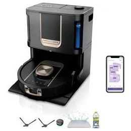 SHARK Saugroboter "SHARK ThermaCharged PowerDetect Saugroboter RV2900XEEU", schwarz, B:46,1cm H:44,4cm T:36,3cm, Saugroboter, beheizte Basisstation verwendet 85C hei&szlig;es Wasser und 80C warme Luft