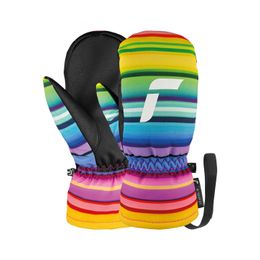 F&auml;ustlinge Reusch "Carter R-TEX XT Junior Mitten", M&auml;dchen, Gr. 4, bunt (schwarz, gelb), 86% Polyester, 13% Lederimitat, 1% Elasthan, mehrfarbig, Handschuhe F&auml;ustlinge, mit wasserdichter und atmungsaktiver Funktion