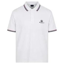 Poloshirt AQUASCUTUM ACTIVE "ACTIVE COTTON POLO Herren", Herren, Gr. S, optical wei&szlig;, Jersey, 100% Baumwolle, normal normal, Rundhals, Shirts, Poloshirt Herren, leichtes Kurzarmshirt, Polohemd, Outdoor, Sale