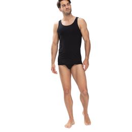 Achselhemd Mey "Dry Cotton", Herren, Gr. 4 (S), N-Gr, schwarz, Single Jersey, Obermaterial: 57% Baumwolle, 38% Polyester, 5% Elasthan, unifarben, k&ouml;rpernah, Rundhals, Unterhemden, mit k&ouml;rpernaher Passform, Single-Jersey, atmungsaktiv