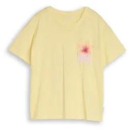 T-Shirt Tom Tailor, Jungen, Gr. 152, light gelb, Single Jersey, Obermaterial: 100% Baumwolle, oversize, Rundhals, Shirts T-Shirt