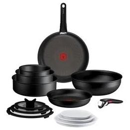 Pfannen-Set Tefal "Ingenio Excellence Fusion", schwarz, Pfannen, abnehmbarer Ingenio-Griff, Thermo-Signal, stapelbar, Induktion