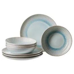 Ritzenhoff & Breker Tafelservice RITZENHOFF & BREKER "Mira", blau, 8, Steingut, Geschirr-Sets, Tafelservice
