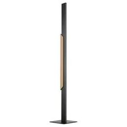 LUMICOUTURE LED Stehlampe "Arcus", schwarz (schwarz, holz), 1, H: 122cm, 1 Stk., Leuchten, H&ouml;he 122 cm, 3400 Lumen, 2700 Kelvin, Metall/Holz, schwarz/braun, LED Stehlampe