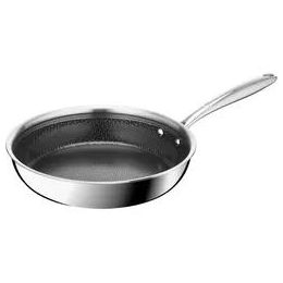 Bratpfanne Tefal "Master Mesh", edelstahl, B:25,8cm H:8,9cm L:45cm &Oslash;:24cm, Pfannen, Bratpfanne, HybridMesh-Technologie, mineralische Oberfl&auml;che, induktionsgeeignet