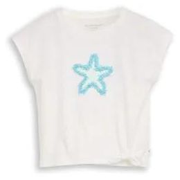 T-Shirt Tom Tailor, M&auml;dchen, Gr. 92/98, whisper wei&szlig;, Single Jersey, Obermaterial: 100% Baumwolle, regular fit, Shirts T-Shirt