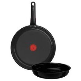 Pfannen-Set Tefal "Ingenio Excellence Keramik", schwarz, Pfannen, abnehmbarer Ingenio-Griff, Thermo-Signal, stapelbar, Induktion