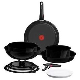 Pfannen-Set Tefal "Ingenio Excellence Keramik", schwarz, Pfannen, abnehmbarer Ingenio-Griff, Thermo-Signal, stapelbar, Induktion