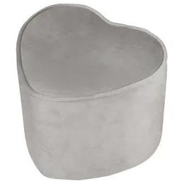 Kinderhocker Roba "Lil Sofa", grau (silbergrau), Hocker, Kinder, B/H/T: 30cm x 24cm x 27cm, Samt, Kinderhocker, in Herzform, B:30cm H:24cm T:27cm