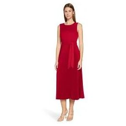 Cocktailkleid Vera Mont "Damen mit Plissee", Damen, Gr. 36, Normalgr&ouml;&szlig;en, rot rose, Satin, Obermaterial: 100% Polyester. Futter: 100% Polyester, figurumspielend lang, Rundhals, Kleider