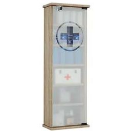 Medizinschrank Vcm "Medizinschrank Arzneischrank Gusal abschlie&szlig;bar", braun (sonoma, eiche), B:31cm T:18cm, Obermaterial: 100% Holz Wood., Schr&auml;nke