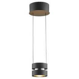 LUMICOUTURE LED Pendelleuchte "Glow Sphere", schwarz, aluminiumfarben, 1, 1 Stk., Leuchten, 2700 K, Up Downlight, Aluminium/Glas, schwarz, LED Pendelleuchte